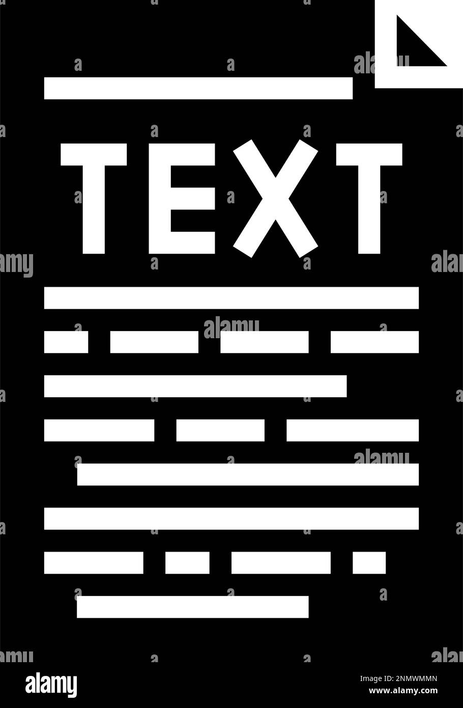 text document file glyph icon vector illustration Stock Vector Image ...