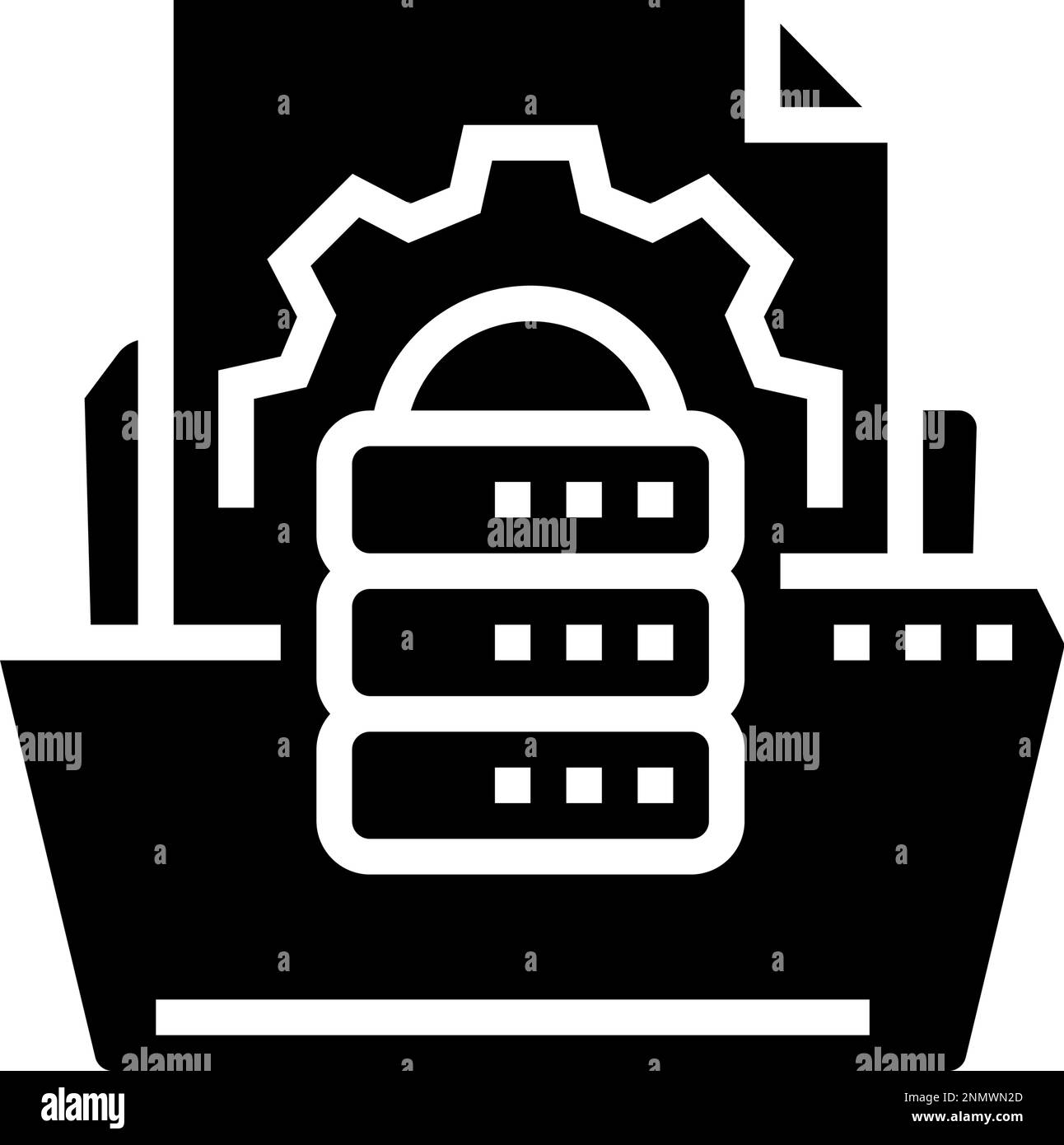 data document paper glyph icon vector illustration Stock Vector Image ...