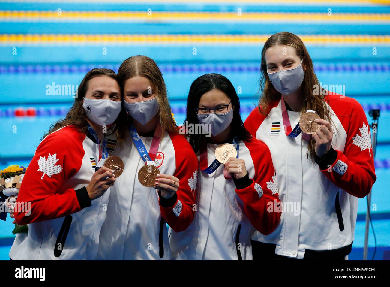 August 1, 2021, Tokyo, Kanto, Japan: Canada celebrates their bronze ...