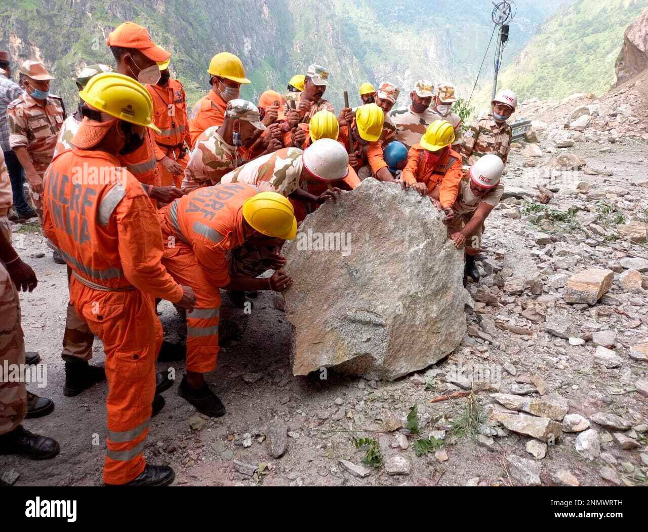 This photograph provided by India's National Disaster Response Force ...