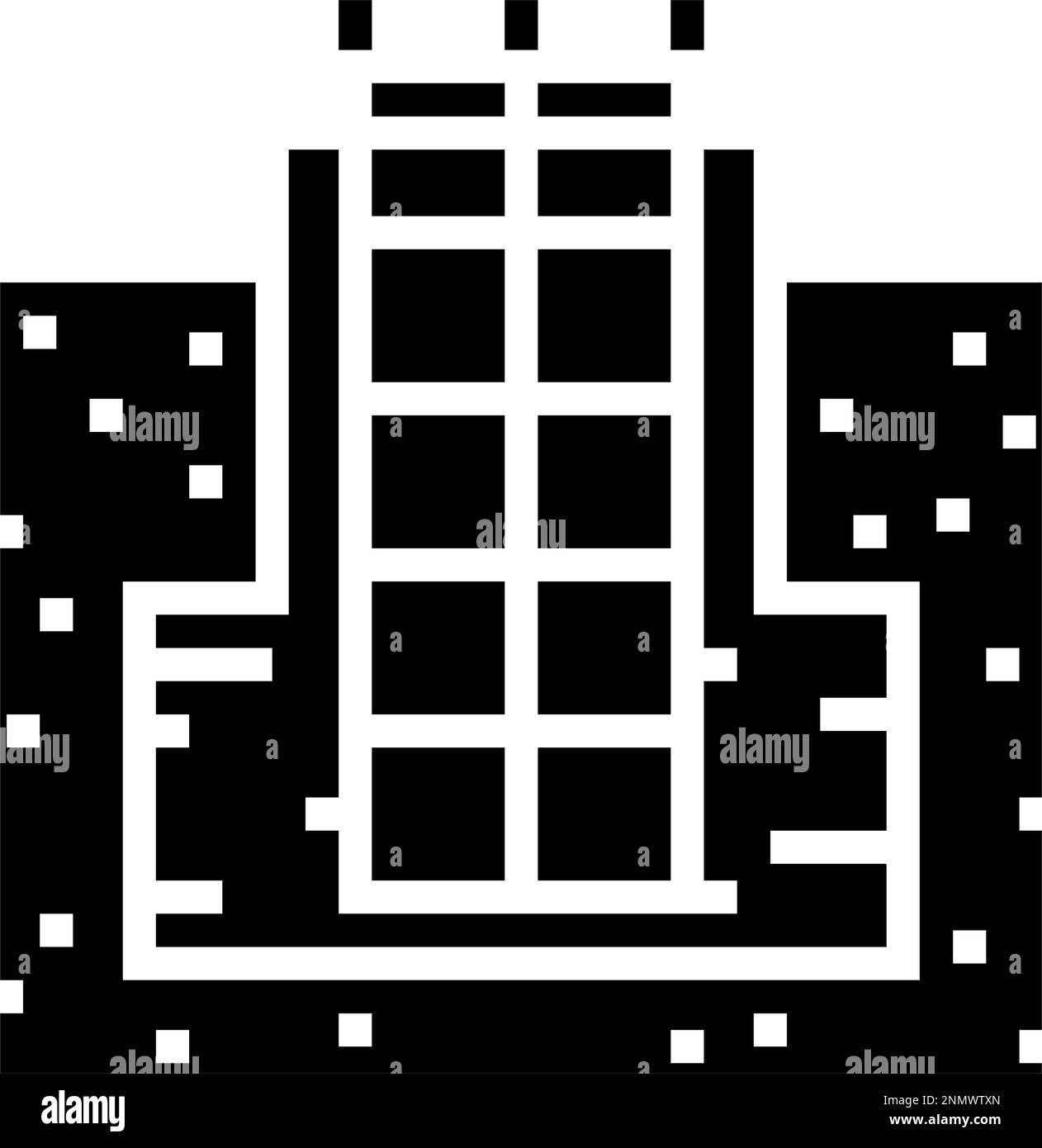 foundation building structure glyph icon vector illustration Stock ...