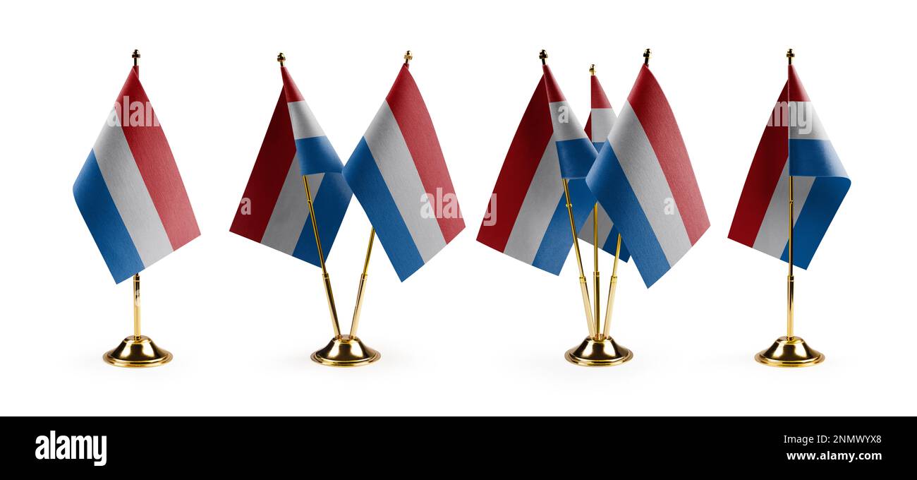 Small national flags of the Netherlands on a white background Stock ...