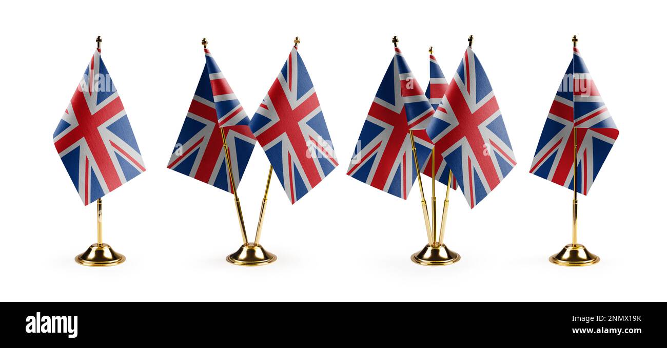 Small national flags of the United Kingdom on a white background Stock ...