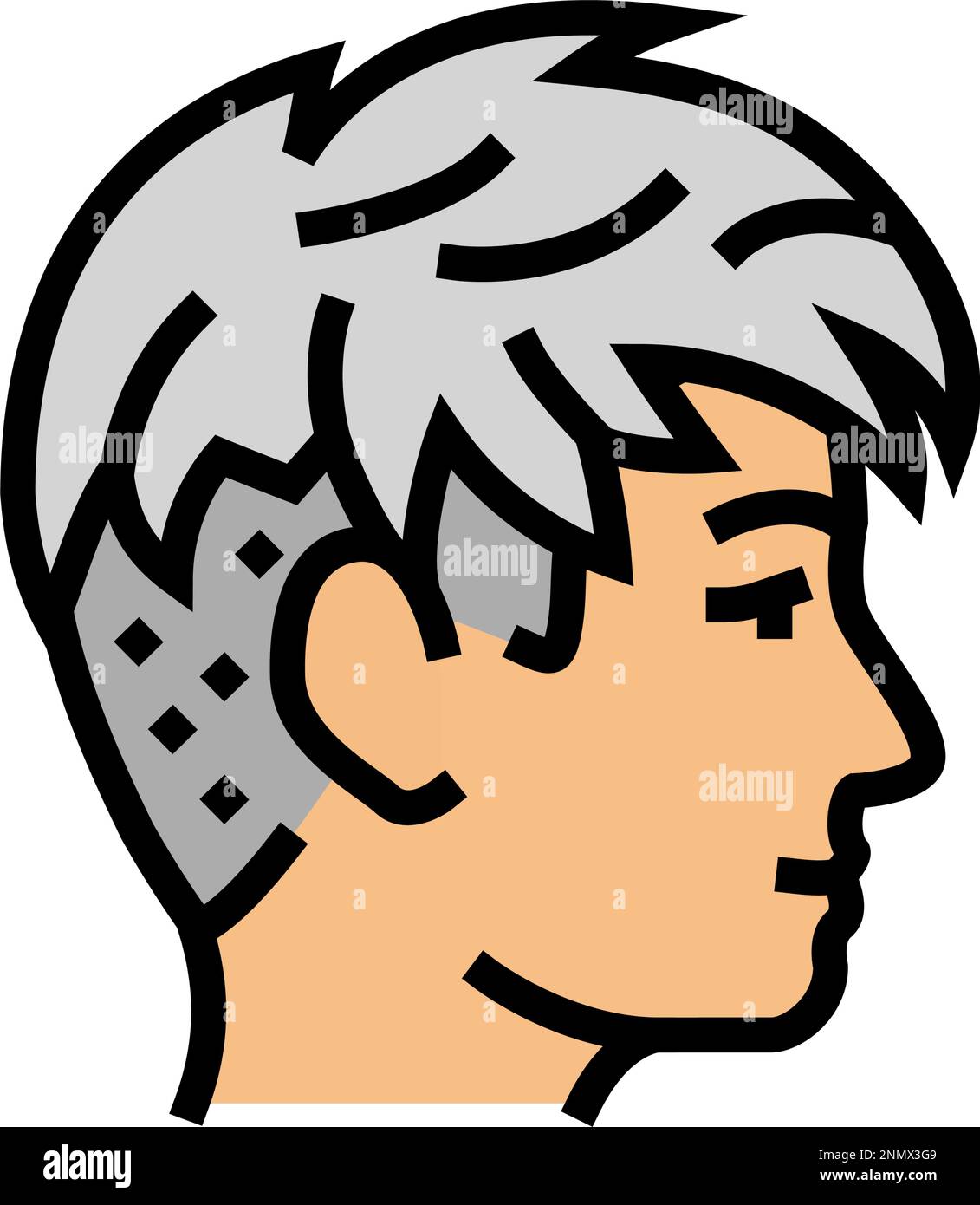 short hairstyle female color icon vector illustration Stock Vector ...