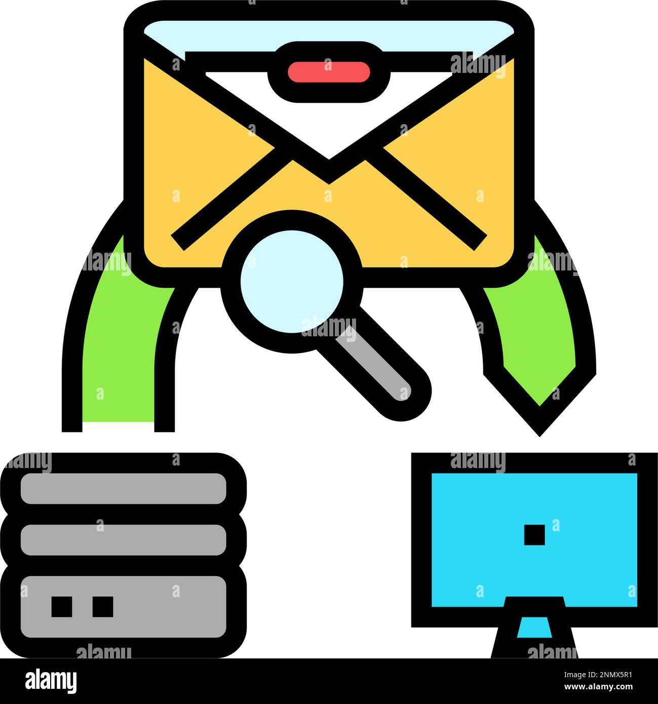 deliverability tests marketing color icon vector illustration Stock ...