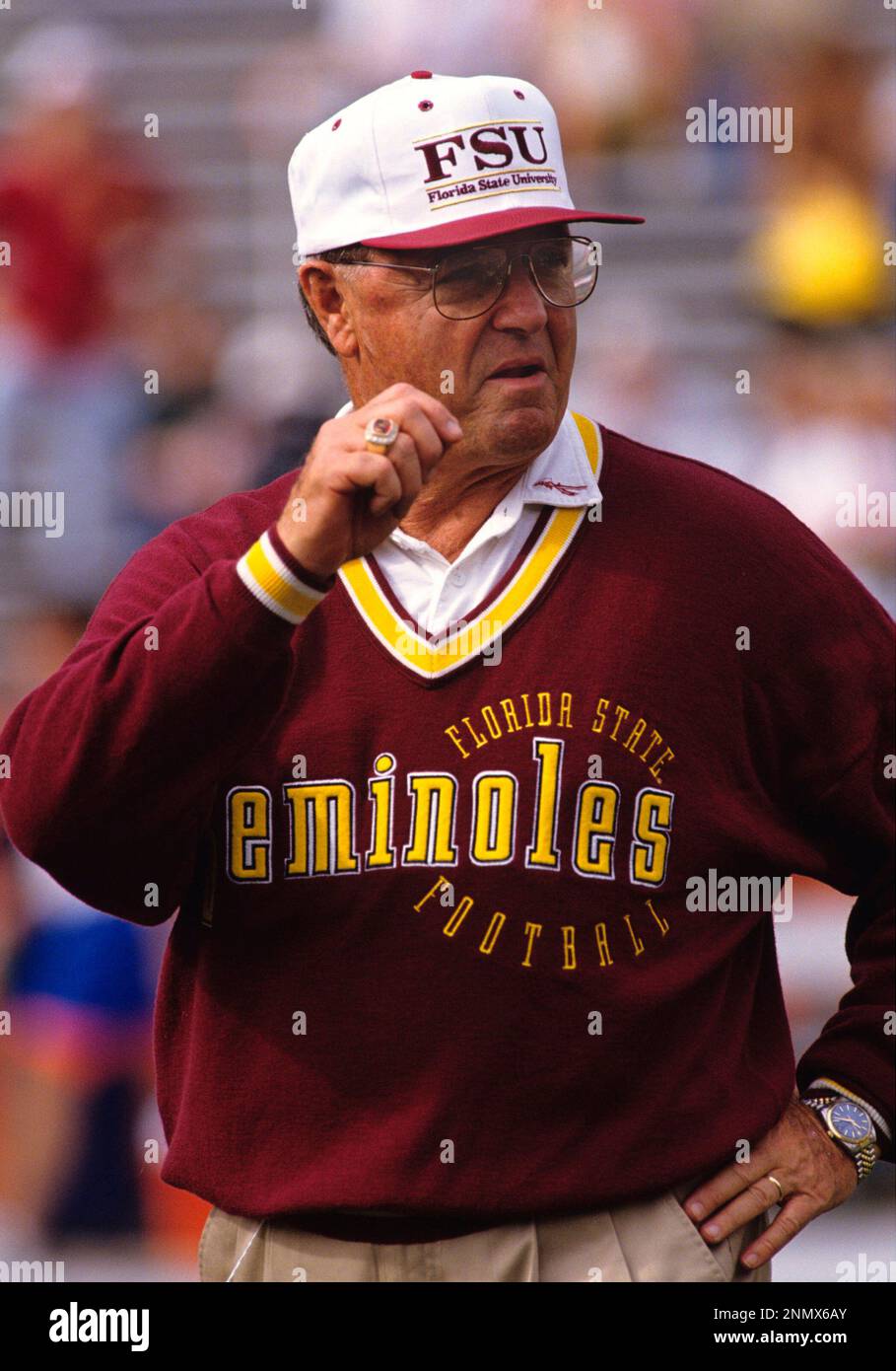 Coach Bobby Bowden of Florida State University directs play during a ...