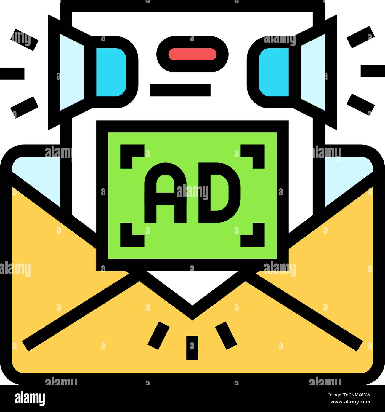 increased brand awareness marketing color icon vector illustration ...