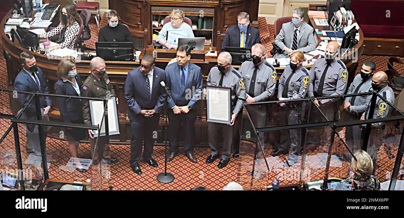 Members of the Virginia National Guard and Virginia State Police were ...