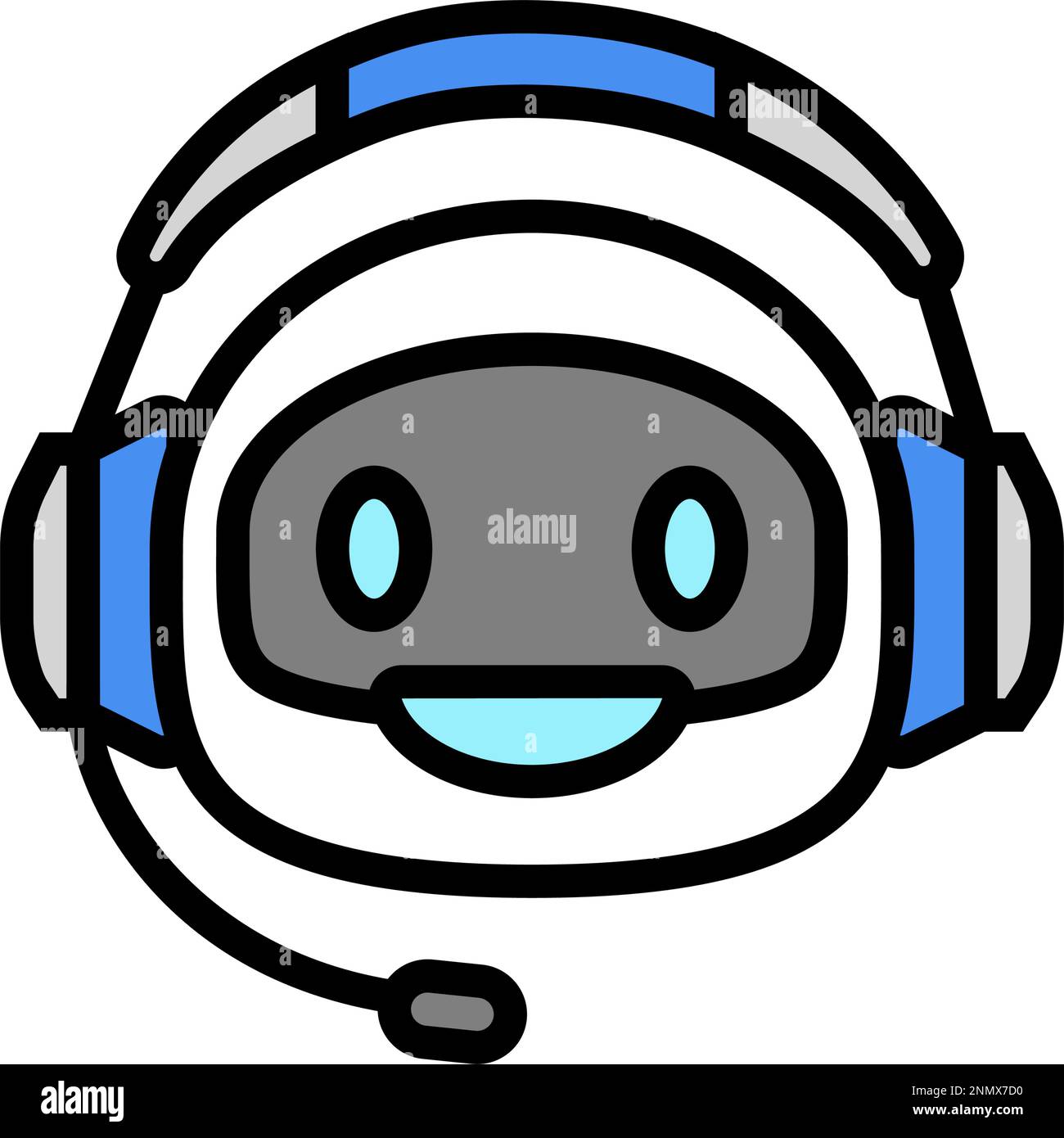 character chat bot color icon vector illustration Stock Vector Image ...