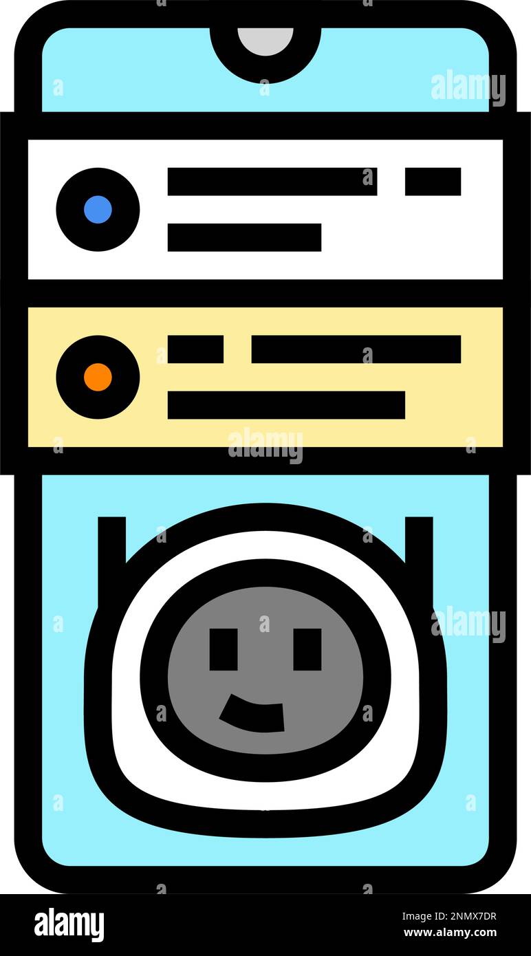 mobile chat bot color icon vector illustration Stock Vector Image & Art ...