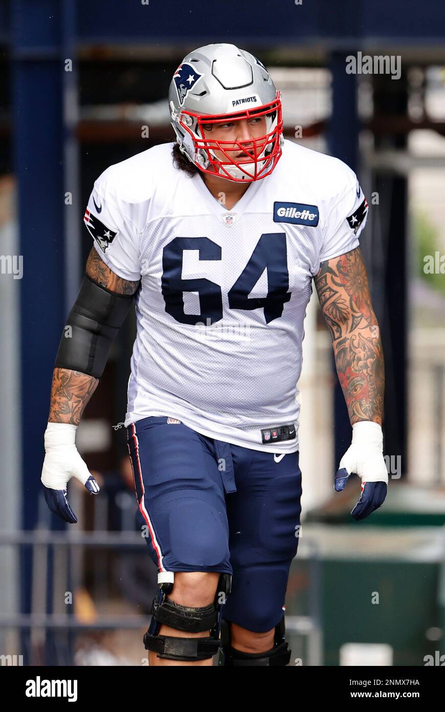 FOXBOROUGH, MA - AUGUST 08: New England Patriots guard Alex Redmond (64 ...