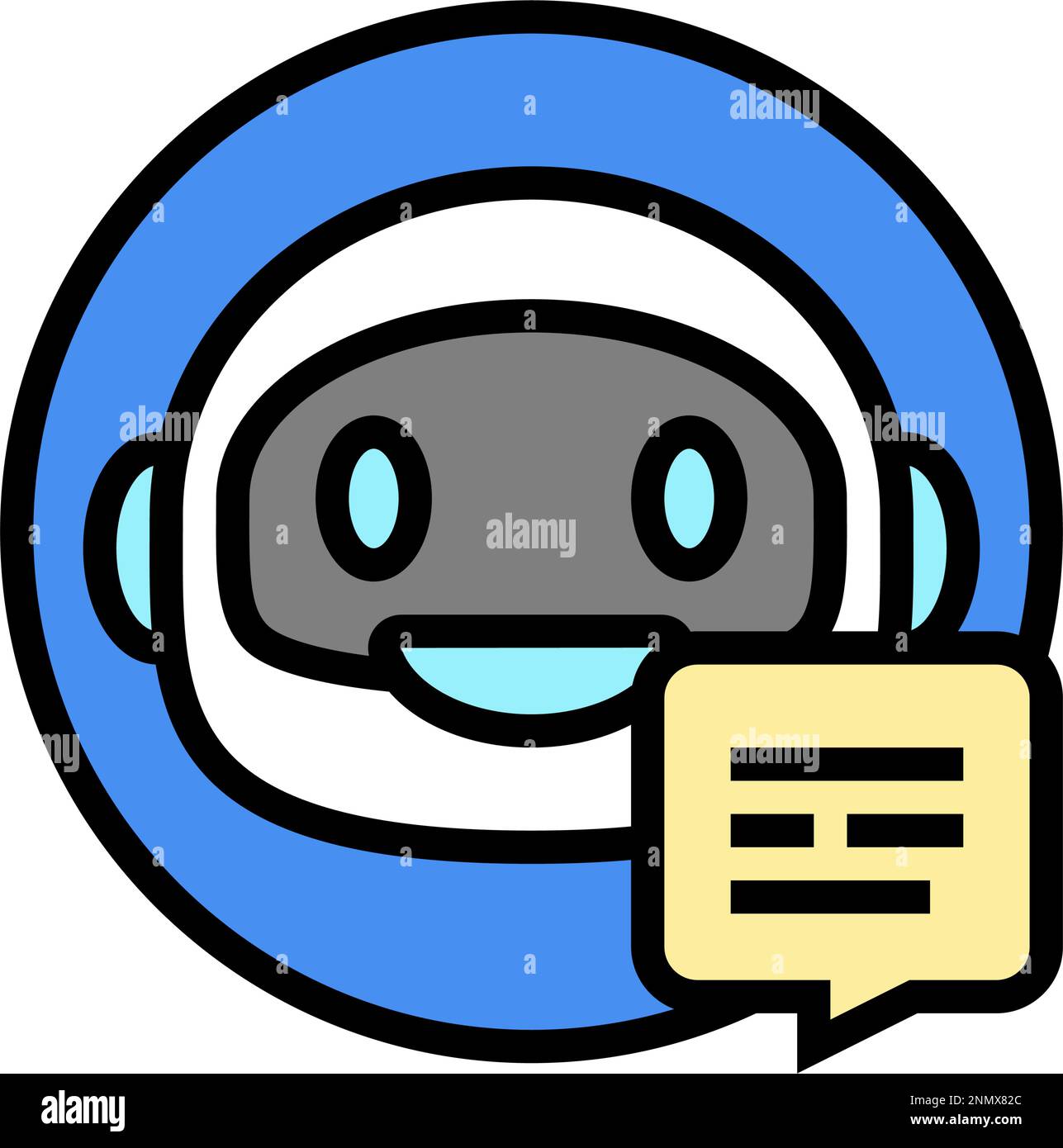 robot chat bot color icon vector illustration Stock Vector Image & Art ...