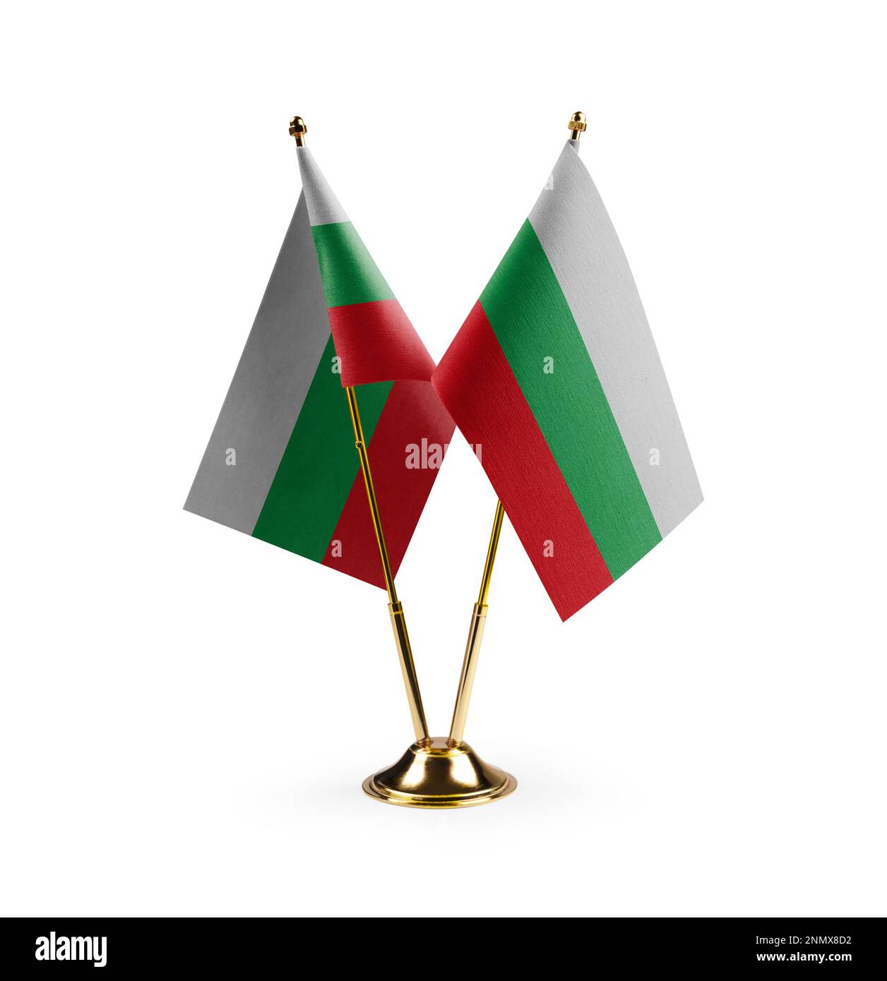 Small national flags of the Bulgaria on a white background Stock Photo ...