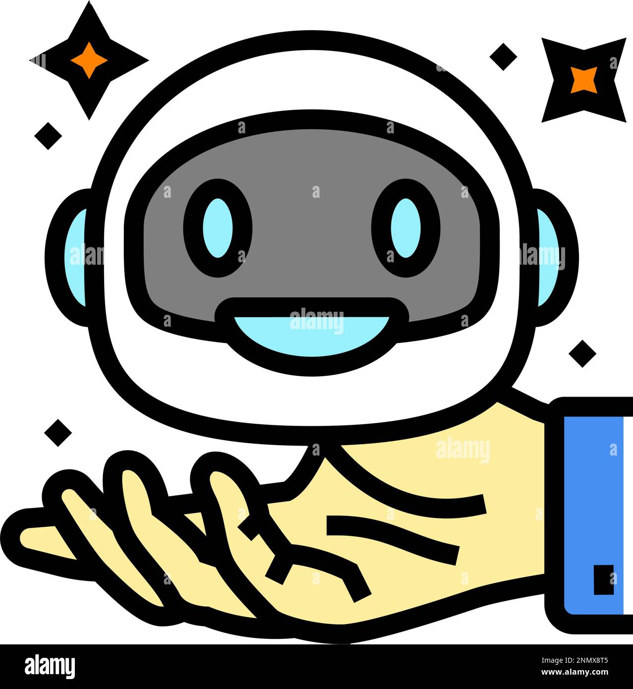 modern chat bot color icon vector illustration Stock Vector Image & Art ...