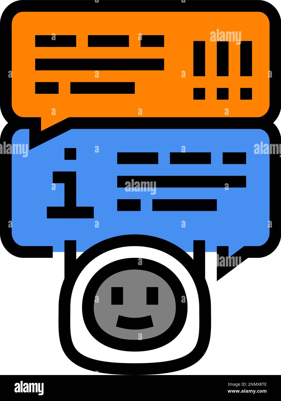 help chat bot color icon vector illustration Stock Vector Image & Art - Alamy