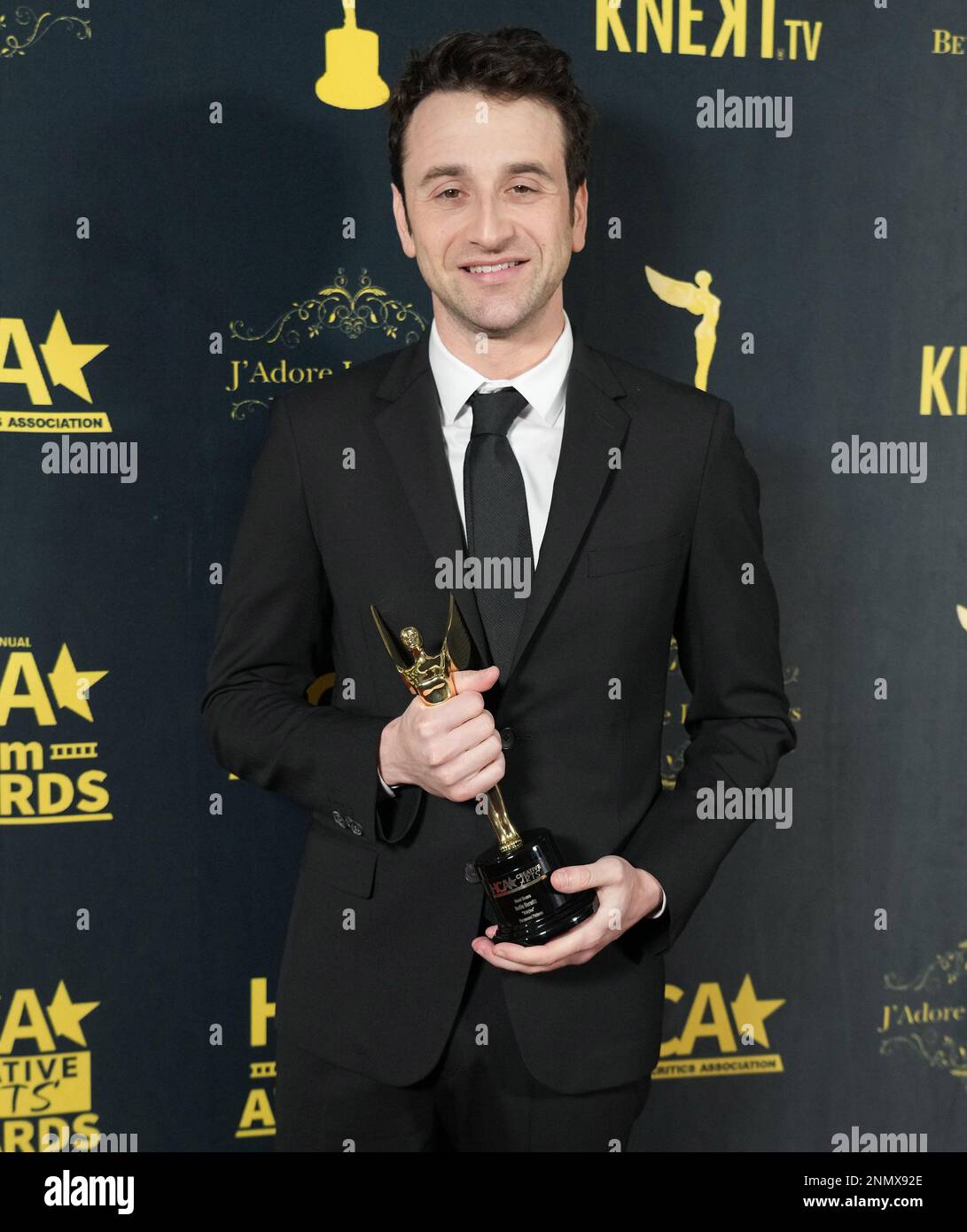 Justin Hurwitz arrives at the 2023 HCA Film Awards held at the Beverly ...