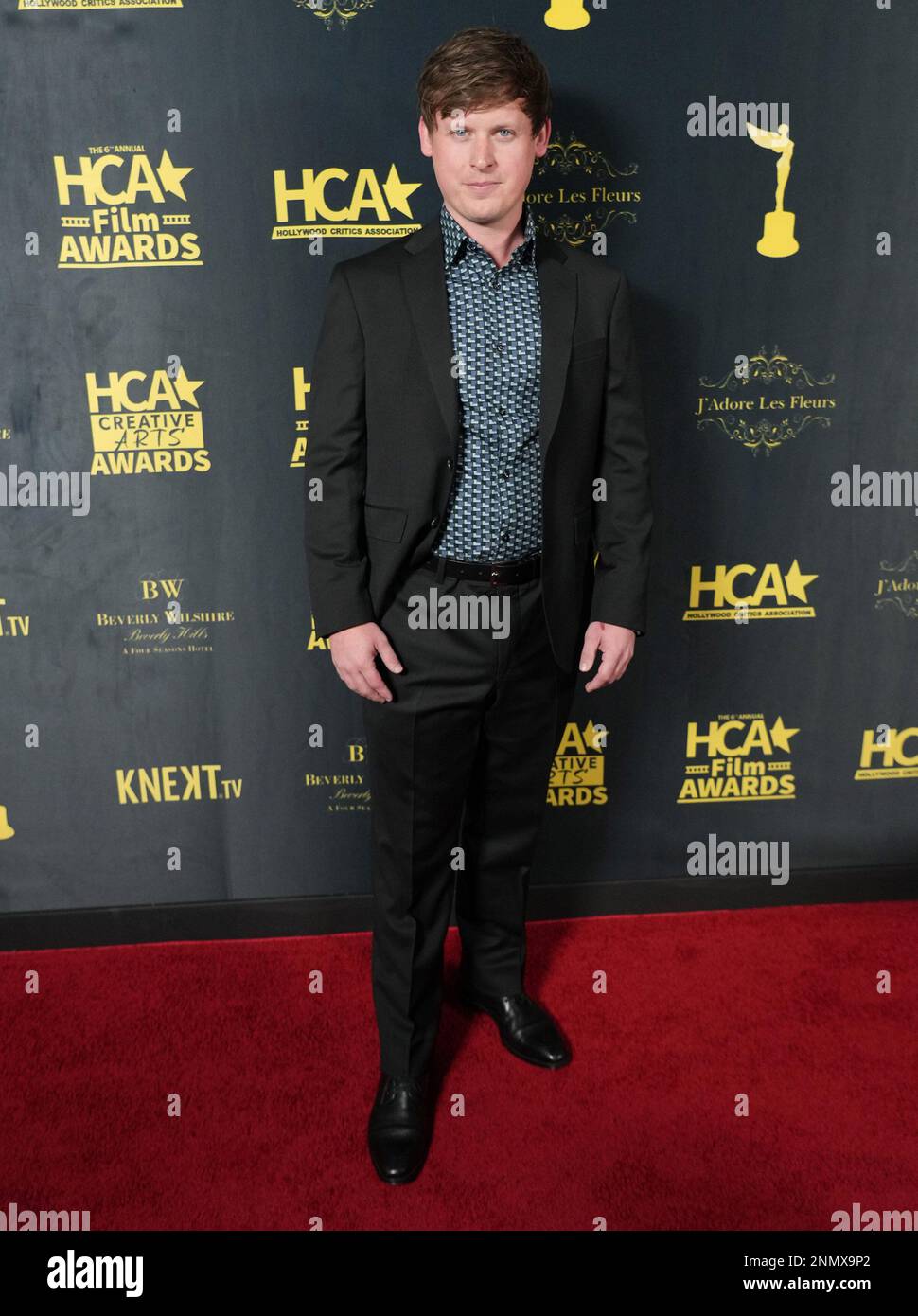 Jake McLean arrives at the 2023 HCA Film Awards held at the Beverly ...