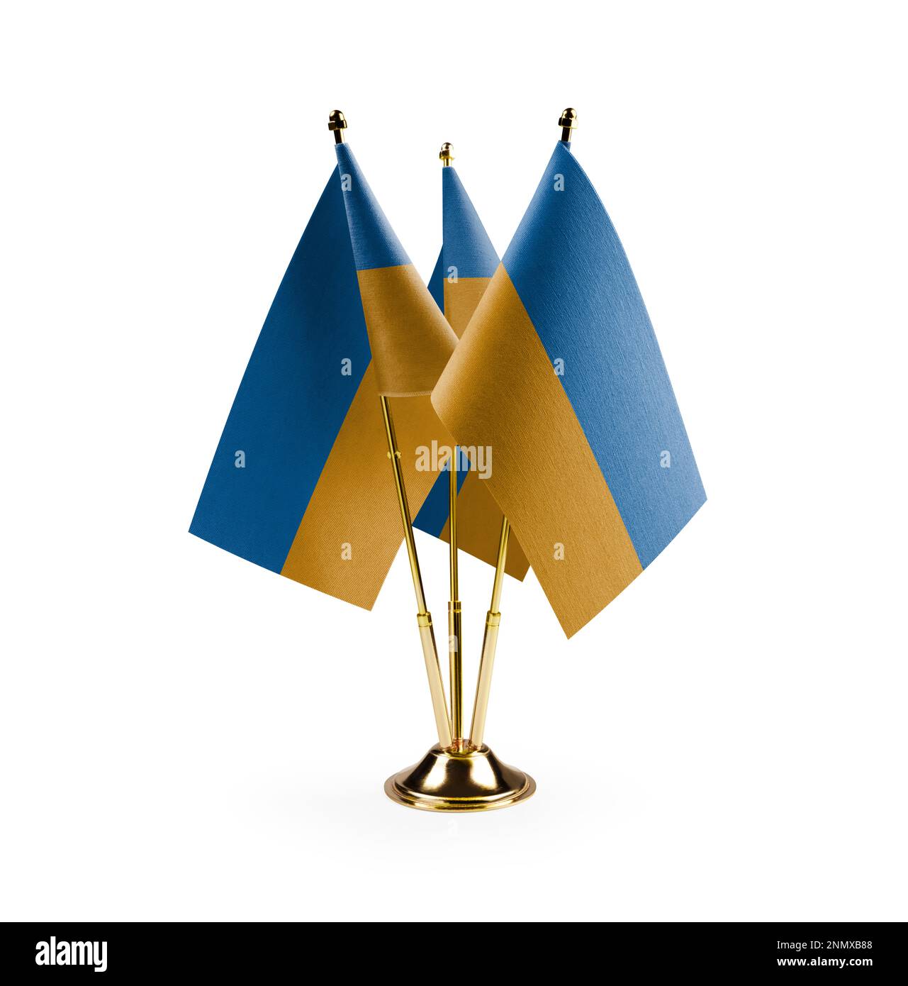 Small national flags of the Ukraine on a white background Stock Photo ...