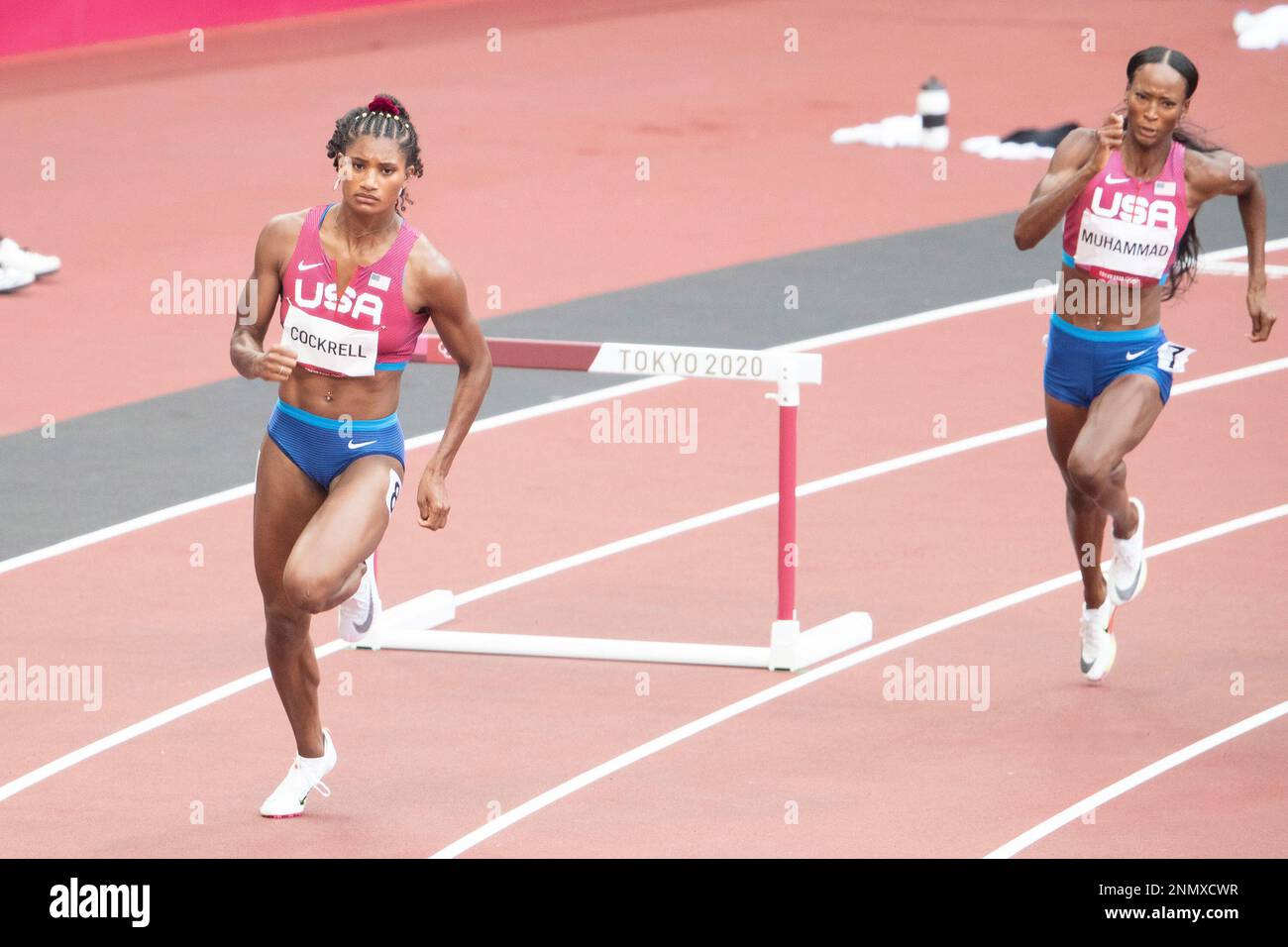 August 04 2021 Anna Cockrell Of United States Runs In The Womens 400m Hurdles Final During