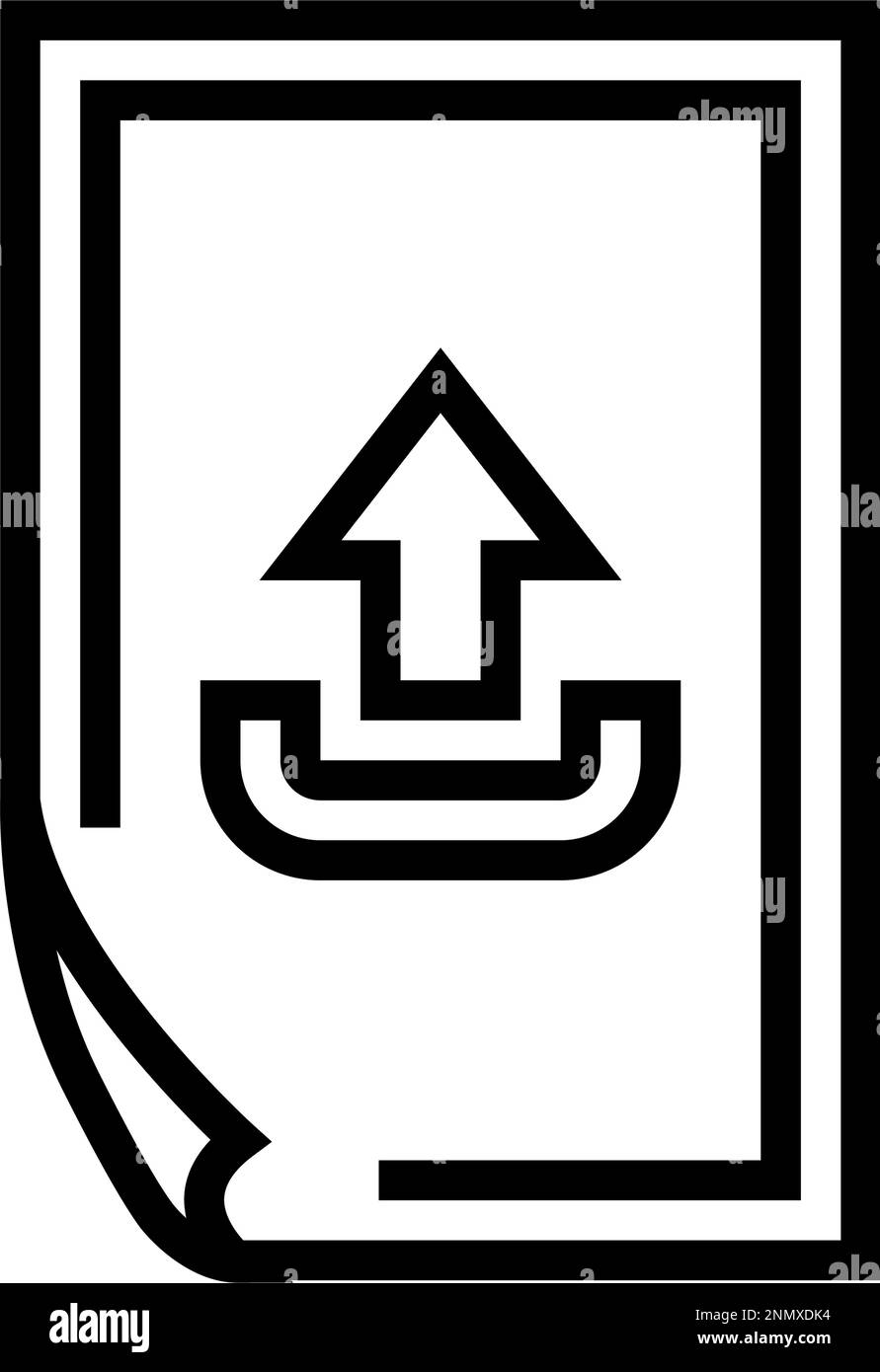 upload paper document line icon vector illustration Stock Vector Image ...