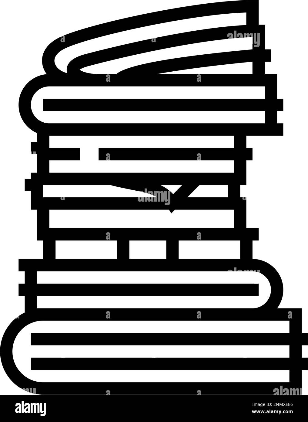 document paper stack line icon vector illustration Stock Vector Image ...