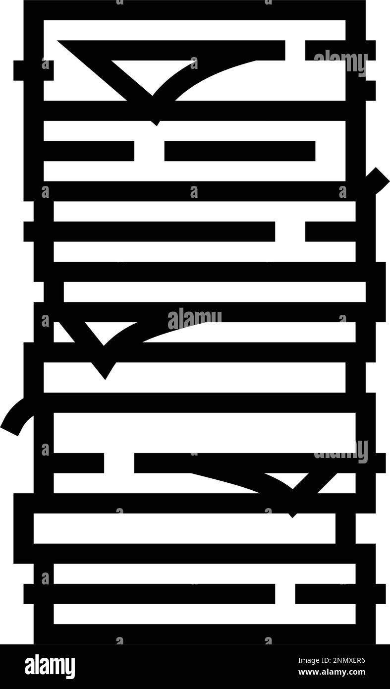 stack paper document line icon vector illustration Stock Vector Image & Art - Alamy