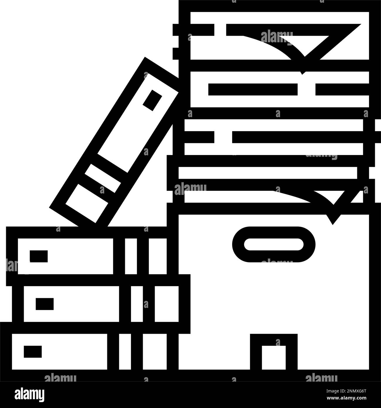 bureaucracy paper document line icon vector illustration Stock Vector ...