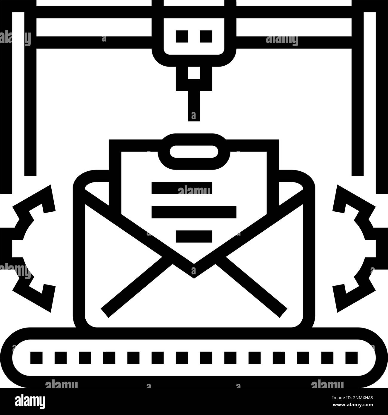 automated email marketing line icon vector illustration Stock Vector ...
