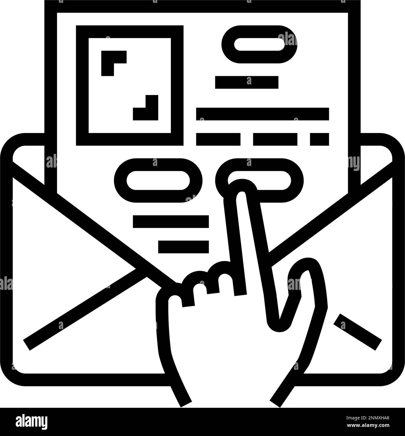 email message engagement marketing line icon vector illustration Stock ...