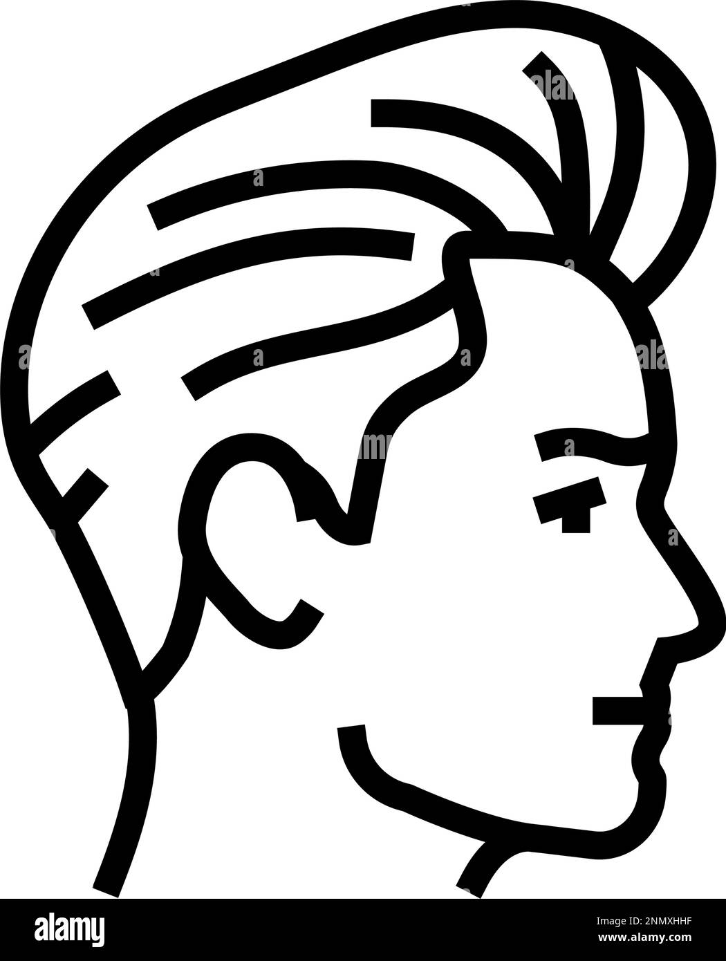 pompadour hairstyle male line icon vector illustration Stock Vector ... pompadour hairstyle male line icon vector illustration Stock Vector ...