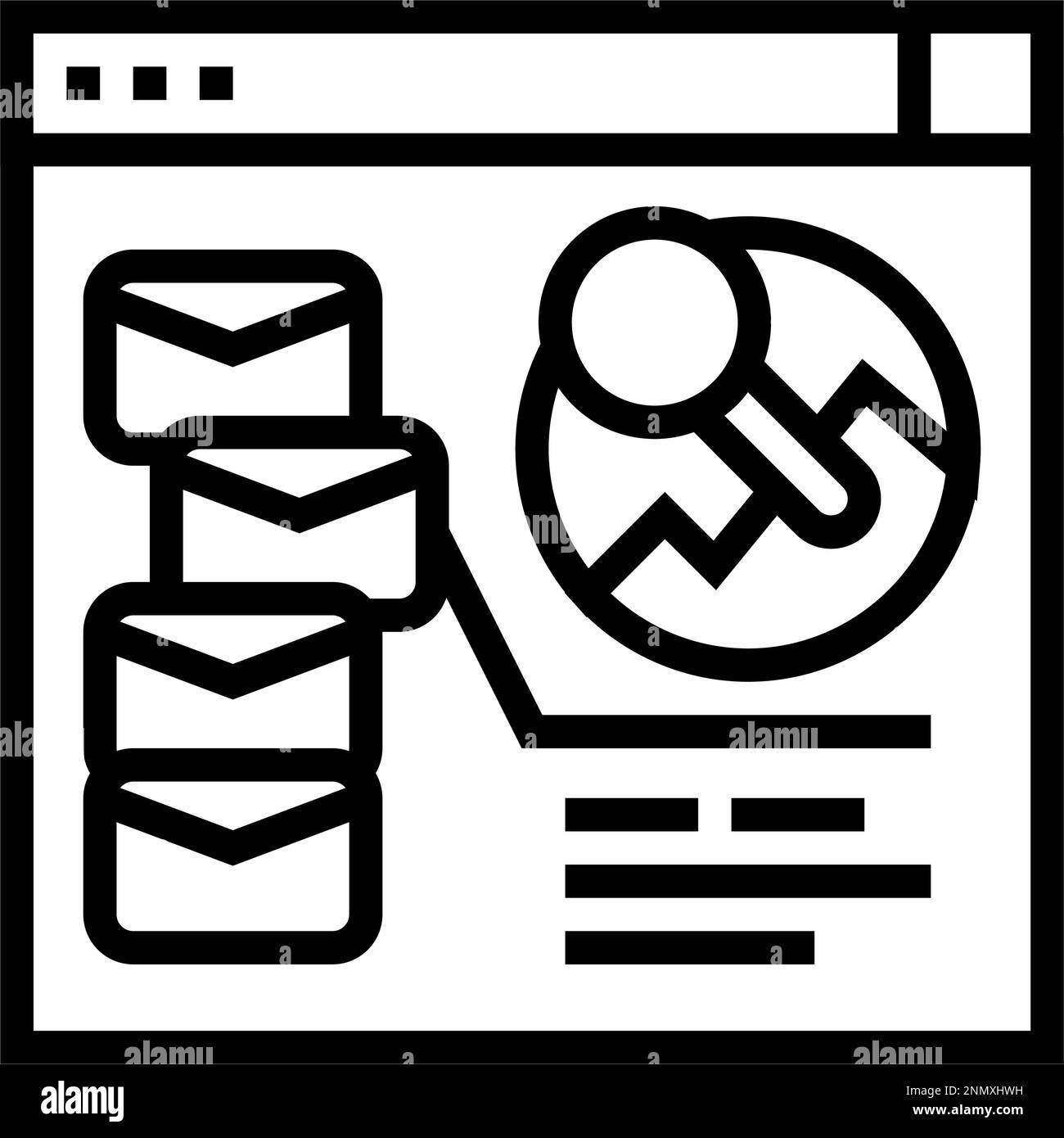 track email campaigns marketing line icon vector illustration Stock ...