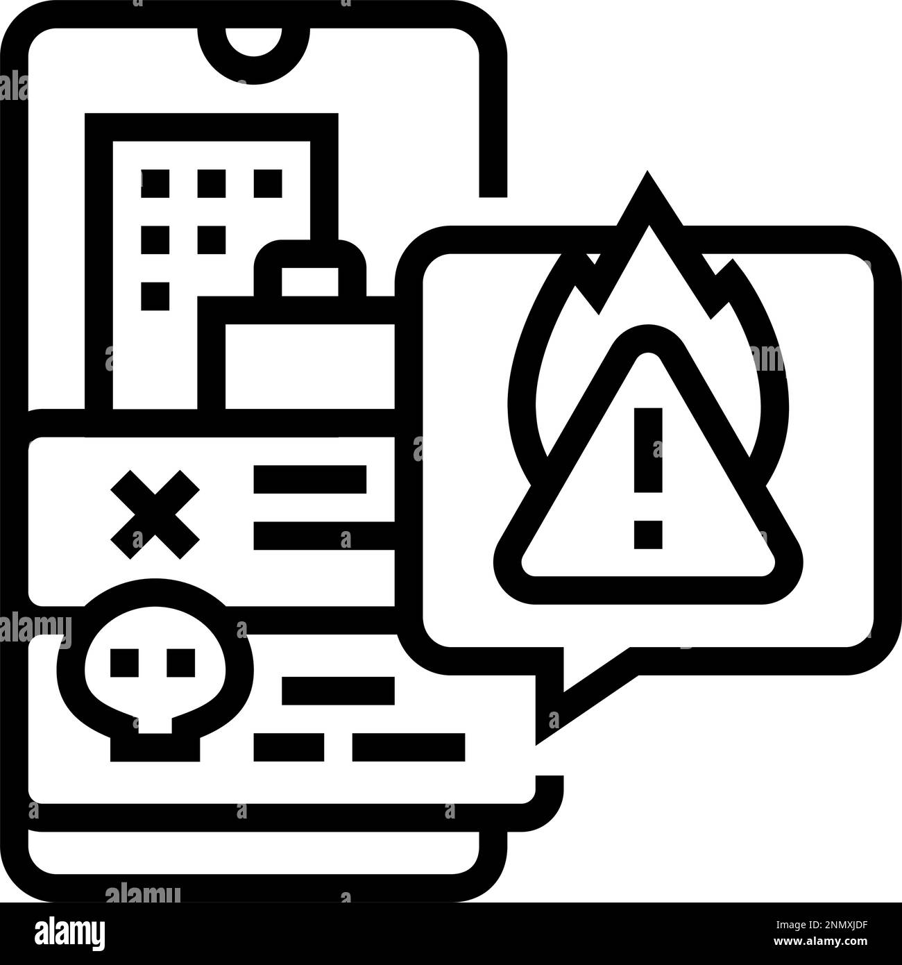 malice crisis line icon vector illustration Stock Vector Image & Art ...