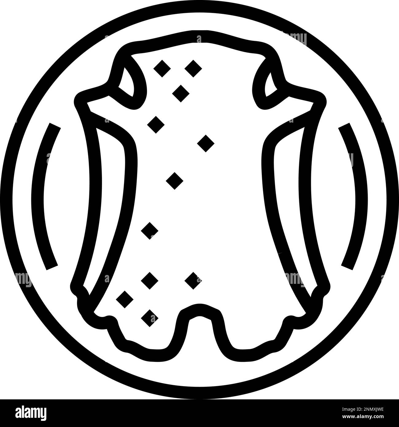 furs fabric textile line icon vector illustration Stock Vector Image ...