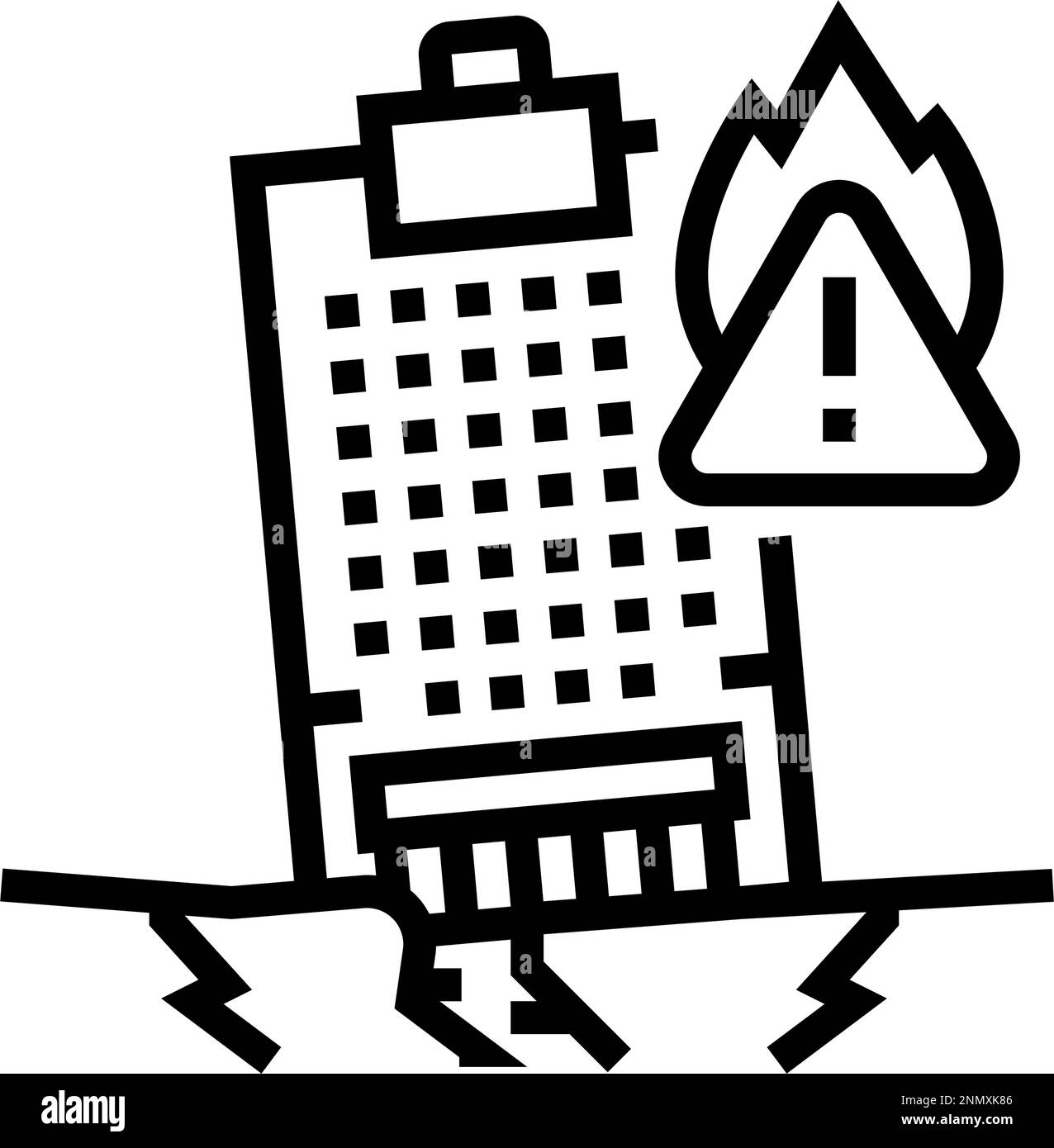 natural crisis line icon vector illustration Stock Vector Image & Art ...