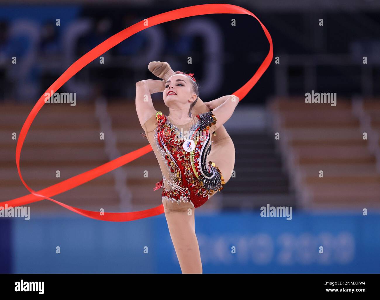 ROC's AVERINA Arina performs the ribbon during the Rhythmic Gymnastics ...