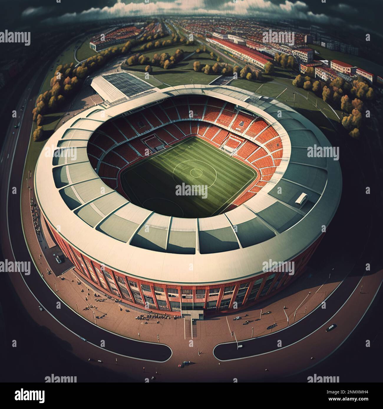 Aerial View of the Football Stadium Stock Photo - Alamy