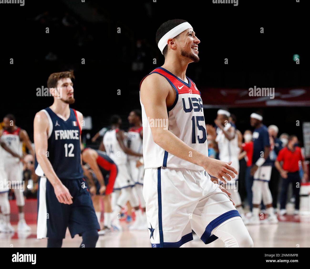 August 7, 2021, Tokyo, Kanto, Japan: Devin Booker (15) of Team United ...