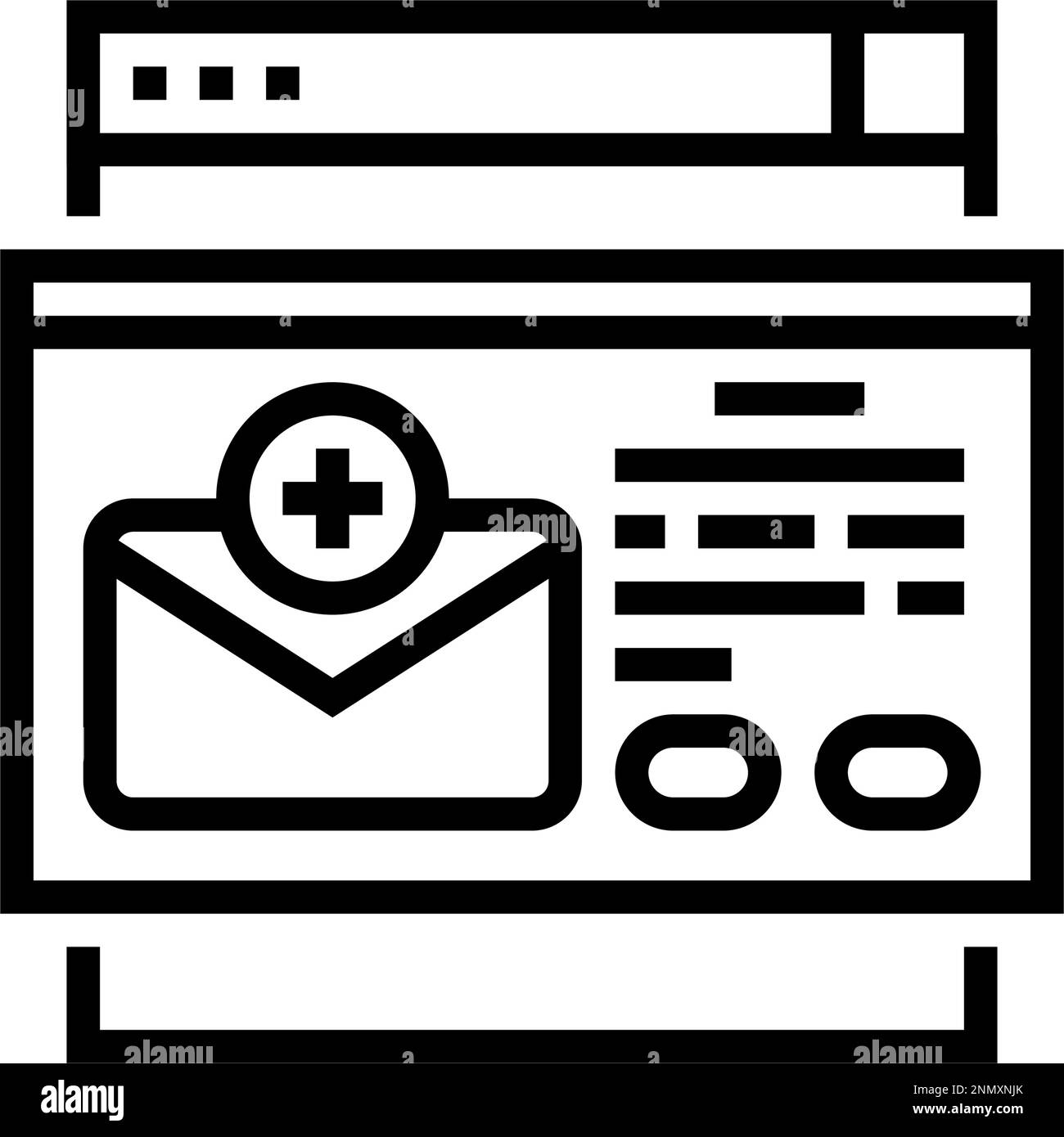 email subscriptions increment line icon vector illustration Stock ...