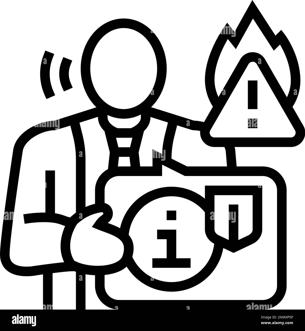 management misconduct organizational crisis line icon vector ...