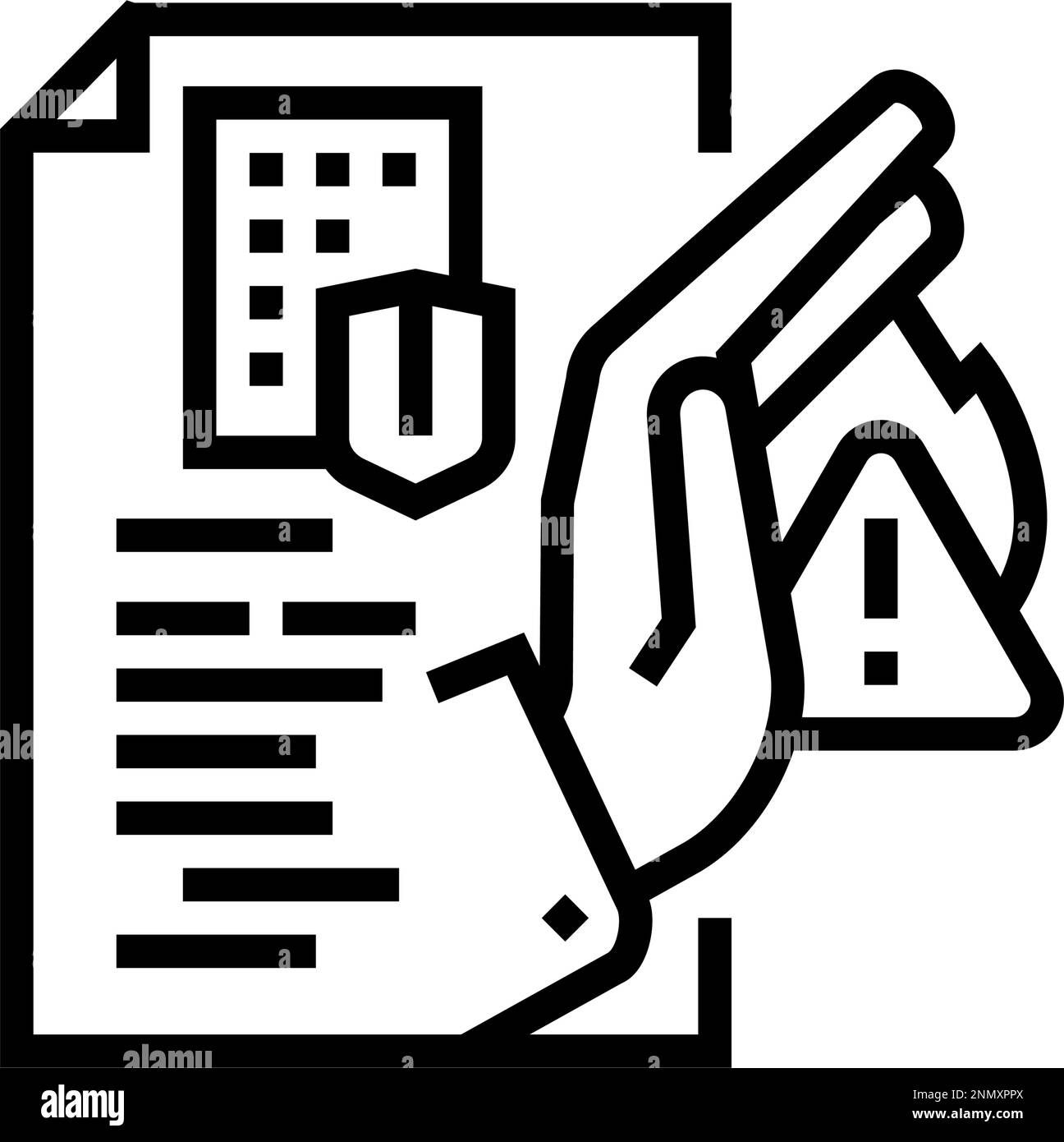 responsive crisis management line icon vector illustration Stock Vector ...