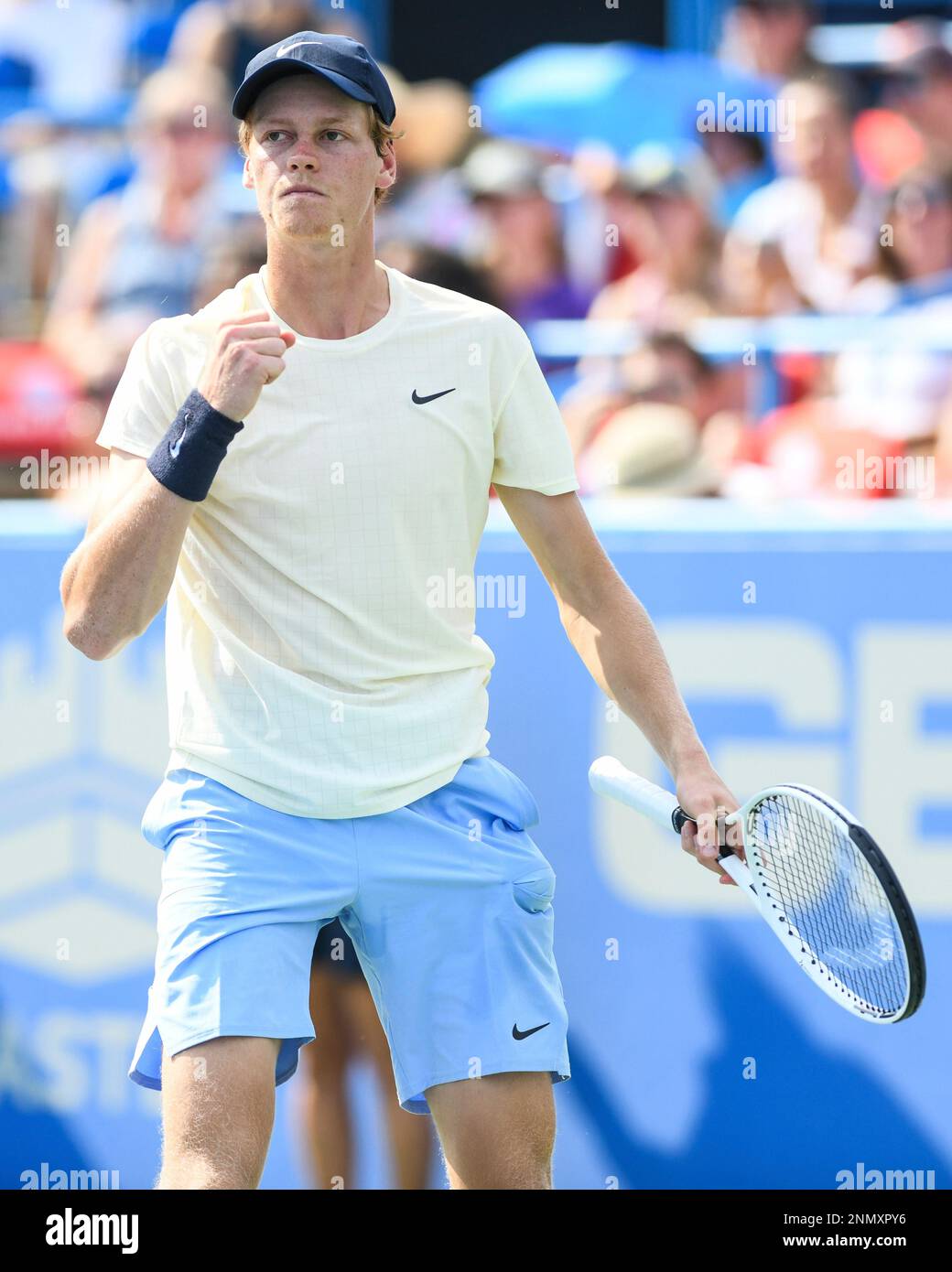 August 6, 2021, Washington, D.C, U.S: JANNIK SINNER pumps his fistd ...
