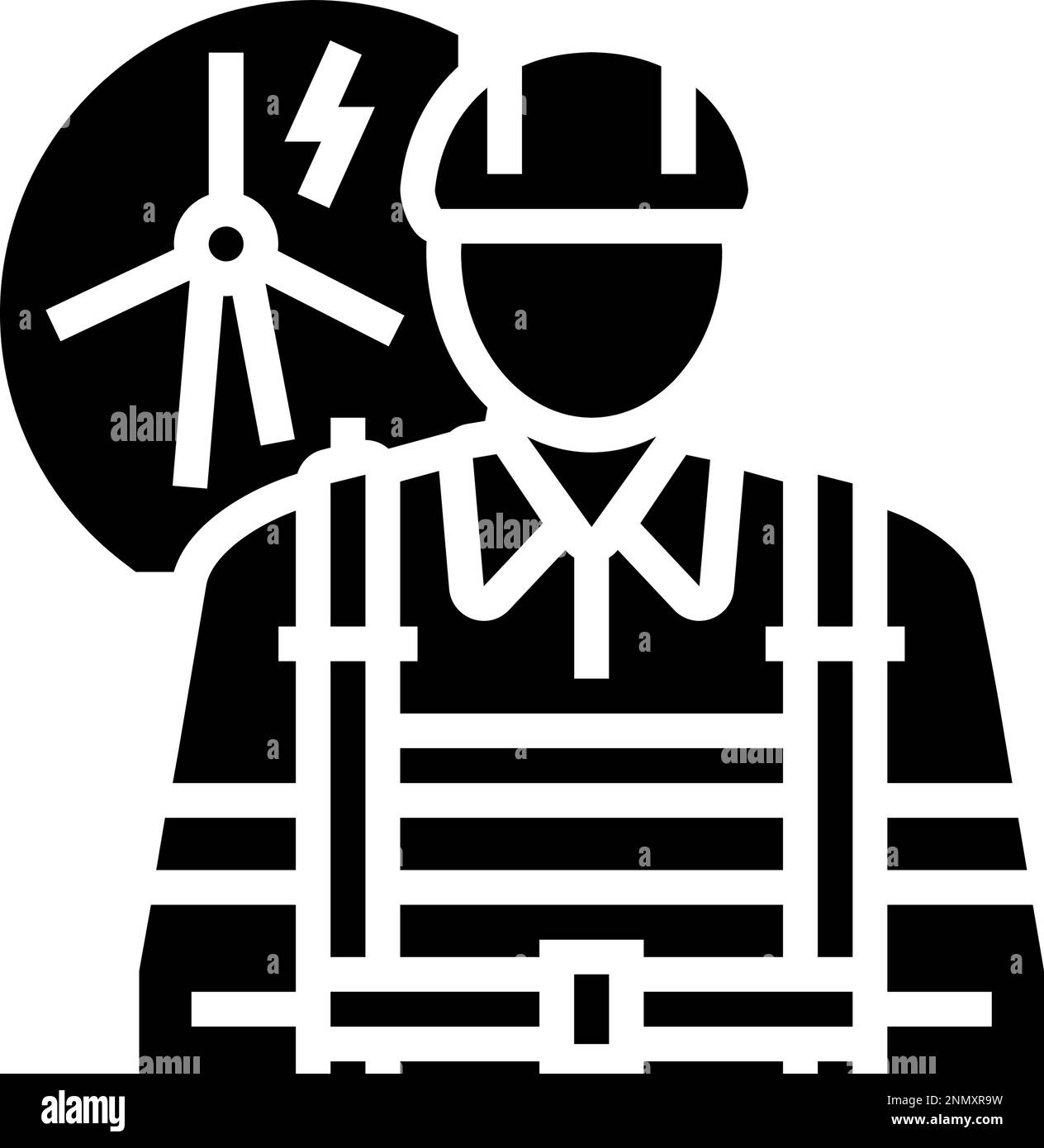 Maintenance work wind turbine Stock Vector Images - Alamy