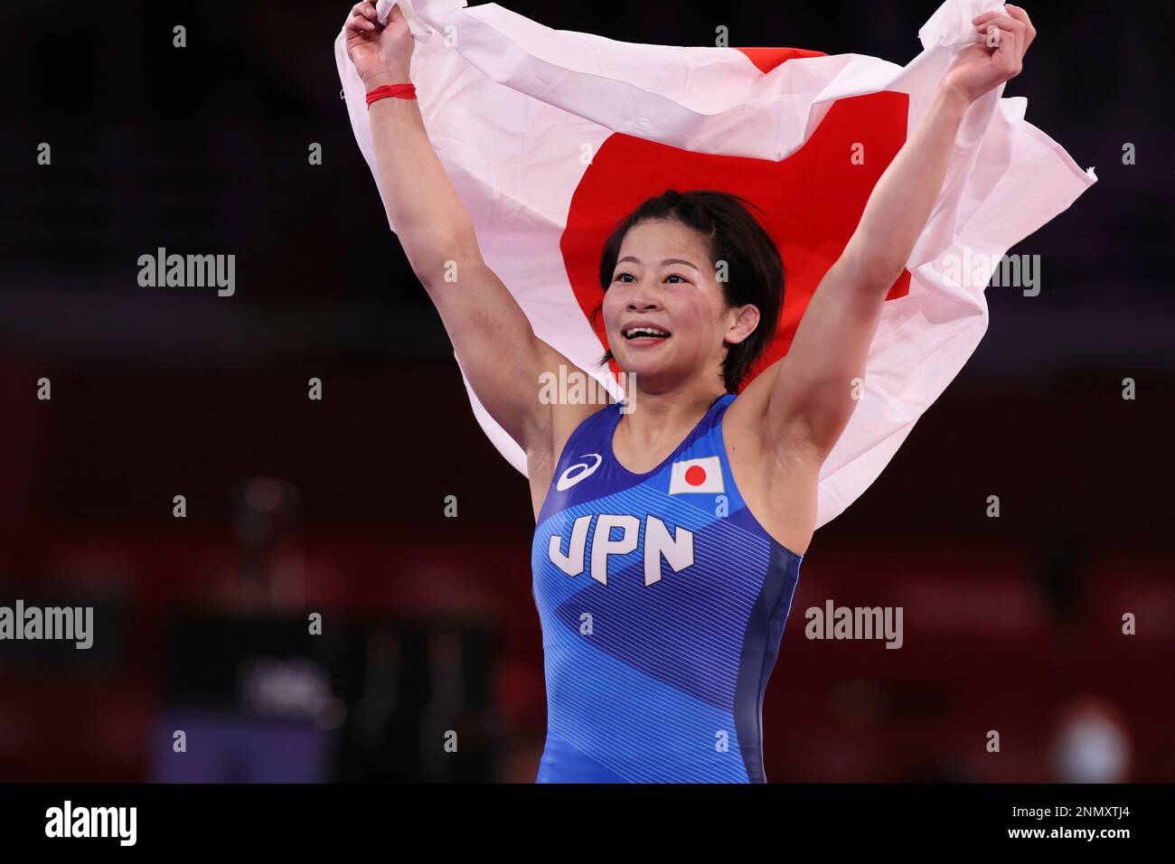 Mukaida Mayu of Japan cerebrates after beating PANG Qianyu of China ...