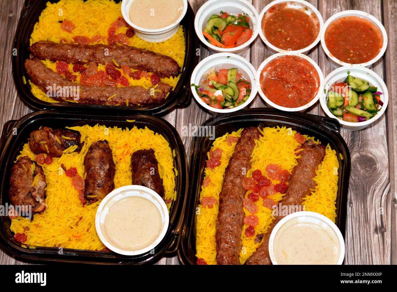 Arabic cuisine traditional food beef Kofta, kebab and tarb kofta shish ...