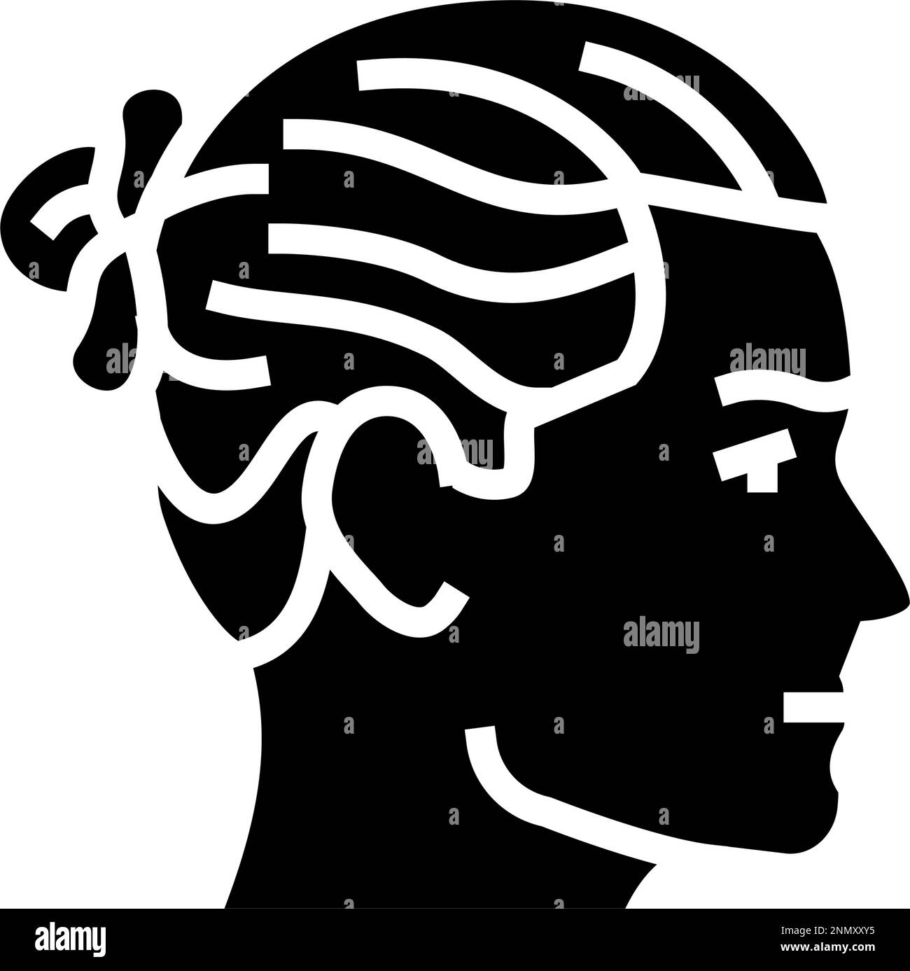 Man bun hairstyle Stock Vector Images - Alamy