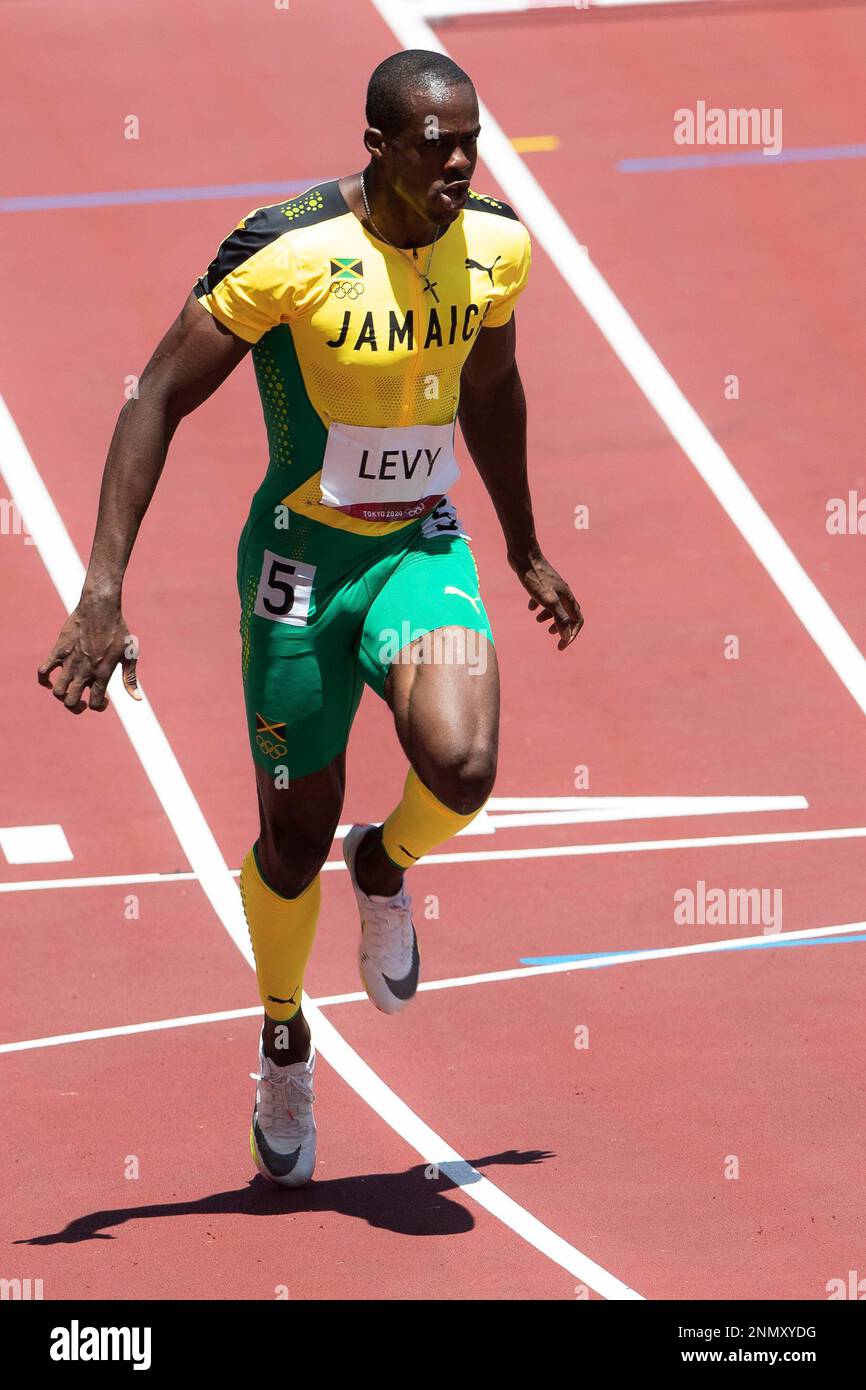 August 05, 2021: Ronald Levy of Jamaica celebrates after winning the ...