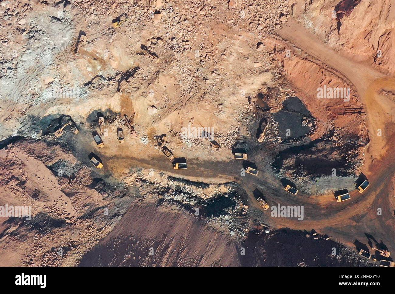 Alxa. 25th Feb, 2023. This aerial photo taken on Feb. 25, 2023 shows ...