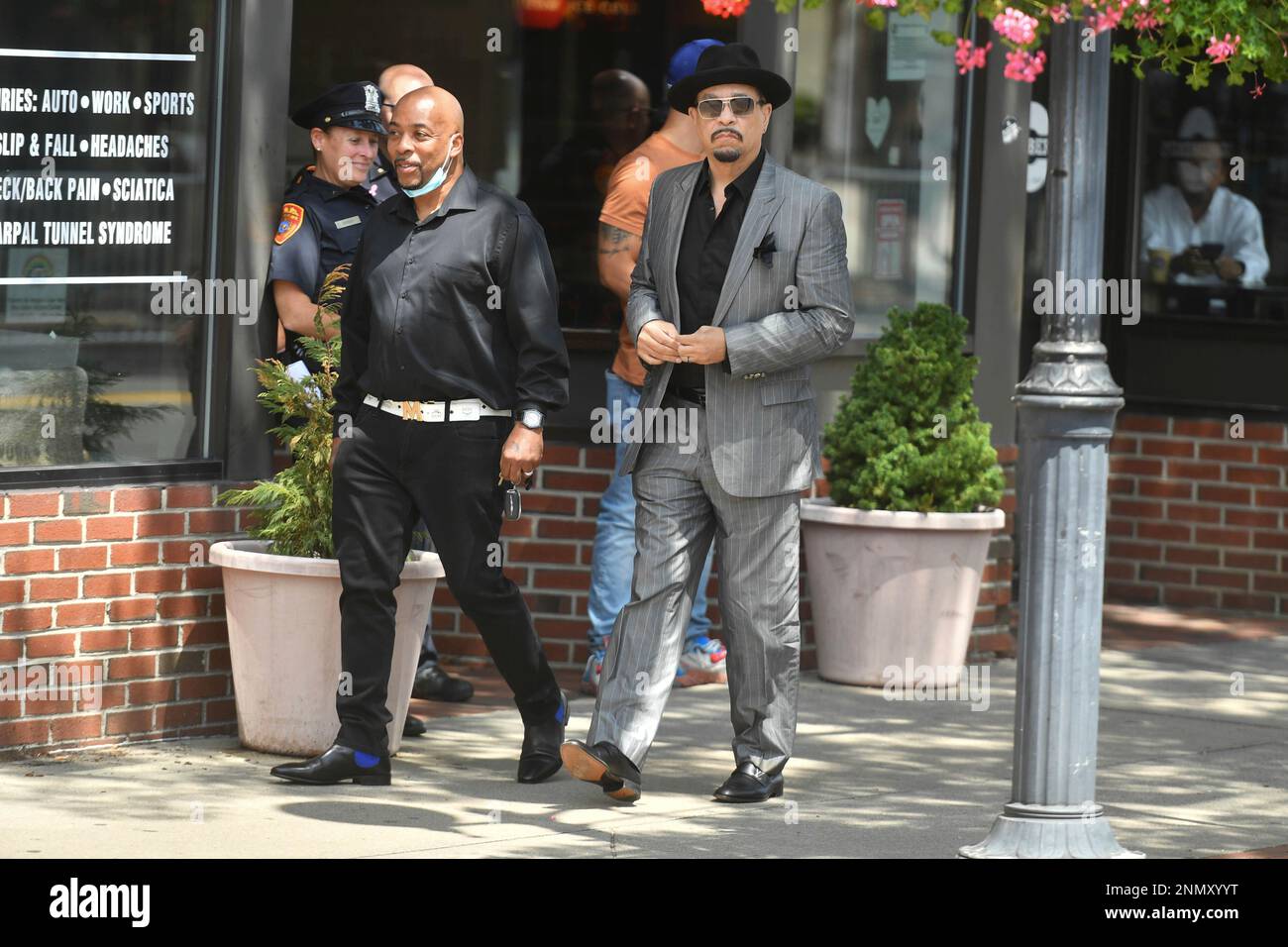 Photo by: NDZ/STAR MAX/IPx 2021 8/2/21 Ice-T at the funeral for Marcel ...