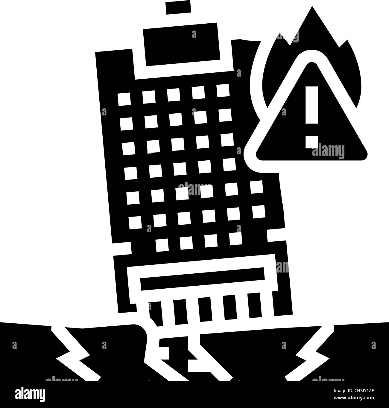 natural crisis glyph icon vector illustration Stock Vector Image & Art ...