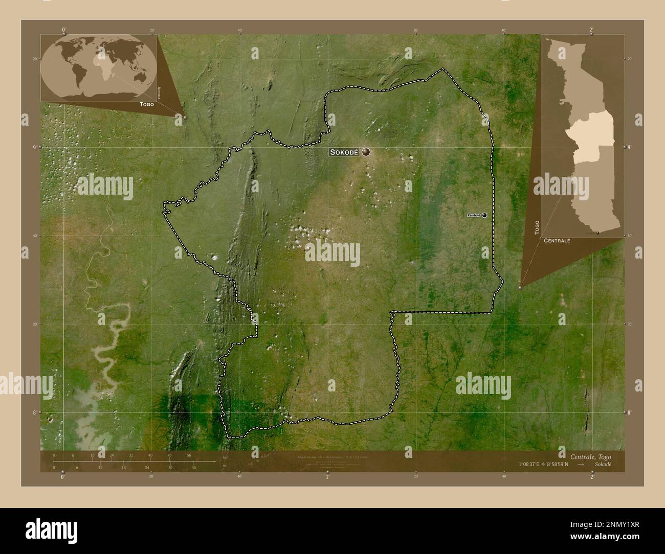 Map satellite geography togo hi-res stock photography and images - Alamy